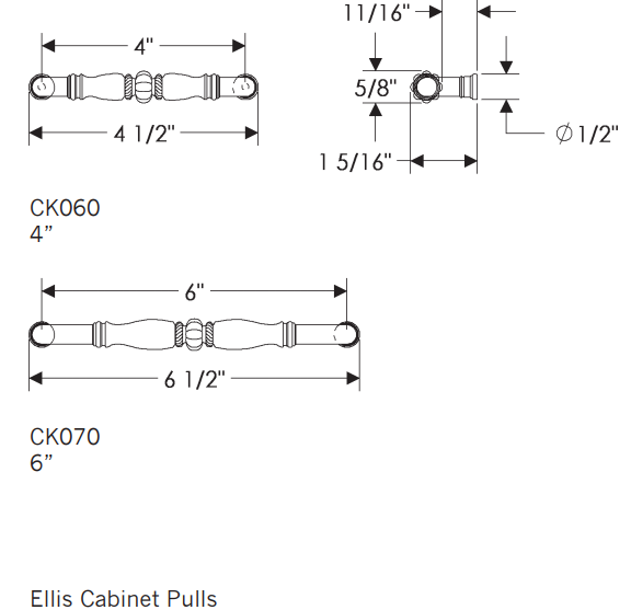 Ellis Cabinet Pull - CK060 -企业官网