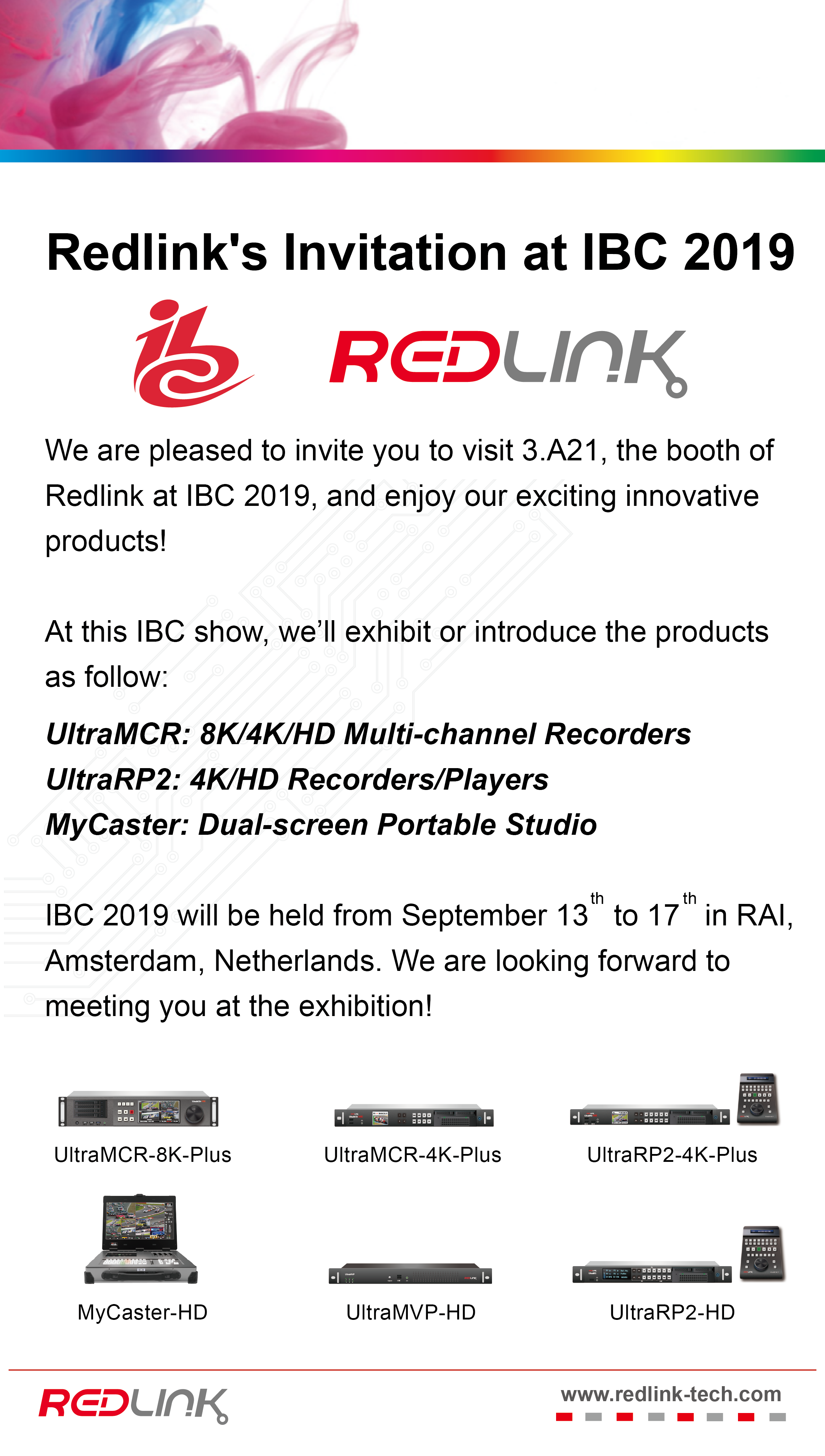 Redlink's Invitation at IBC 2019-企业官网