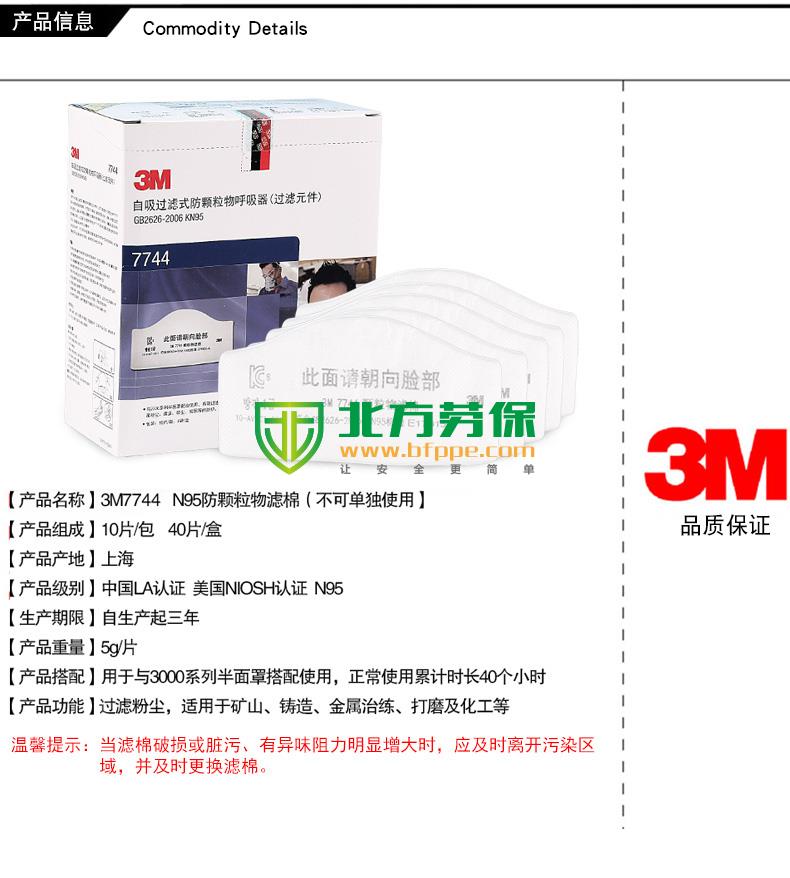 3M 7744 KN95颗粒物过滤棉-企业官网